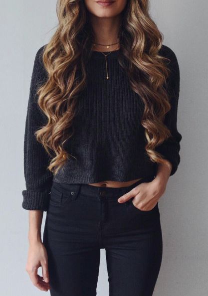 How To Rock A Cropped Sweater - Her Style Code