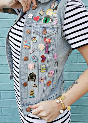 How to Wear Enamel Pins - Lapel Pins for Fun Fashion - Her Style Code
